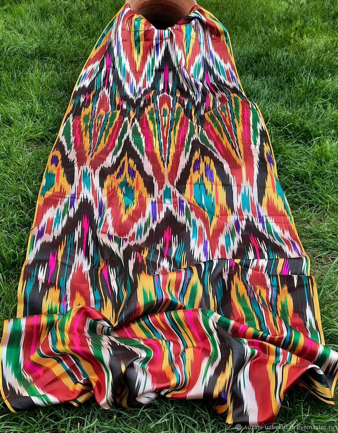 Винтаж: Хан атлас 3 м ,натуральный 100% шелк ручной работы купить в ...