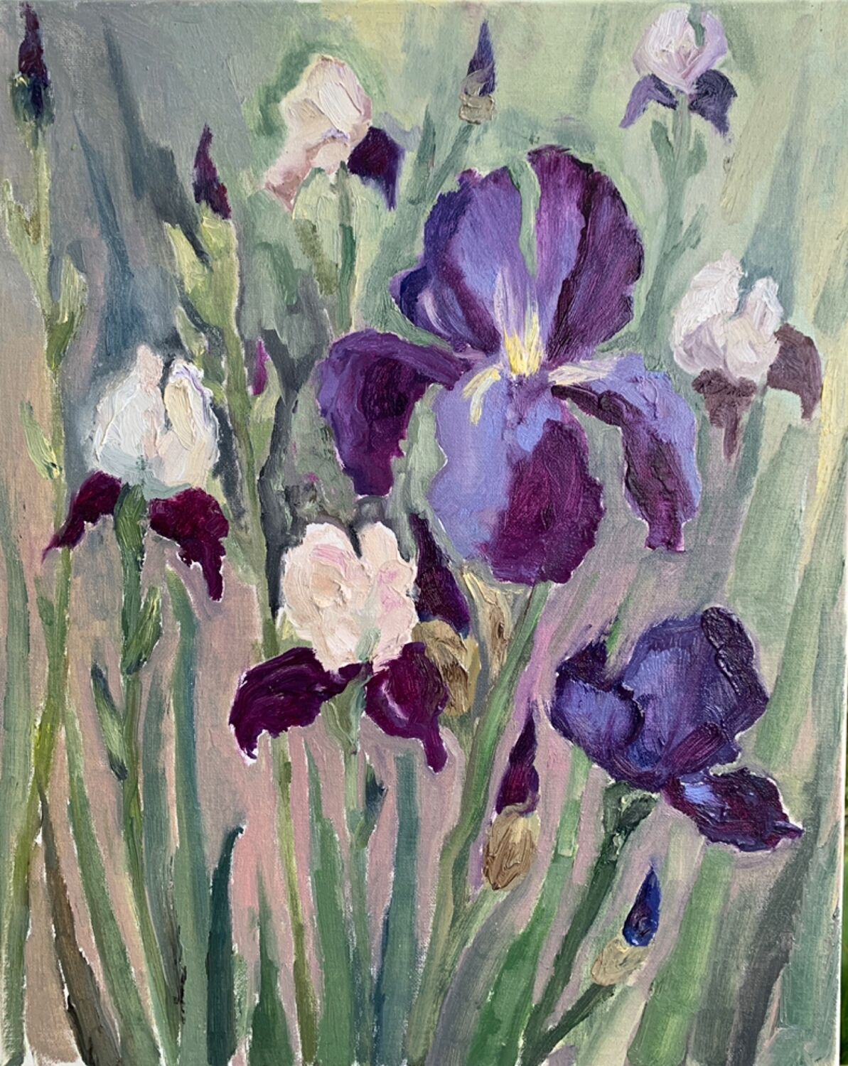 Картина «Ирисы» 40*50 в интернет-магазине Ярмарка Мастеров по цене ...