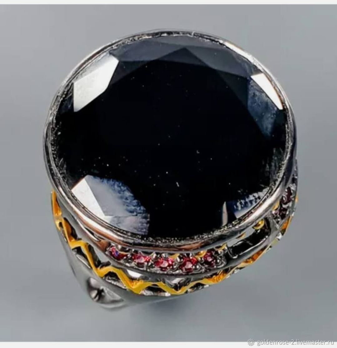 "Черный принц", кольцо с натуральным камнем в интернет-магазине Ярмарка ...