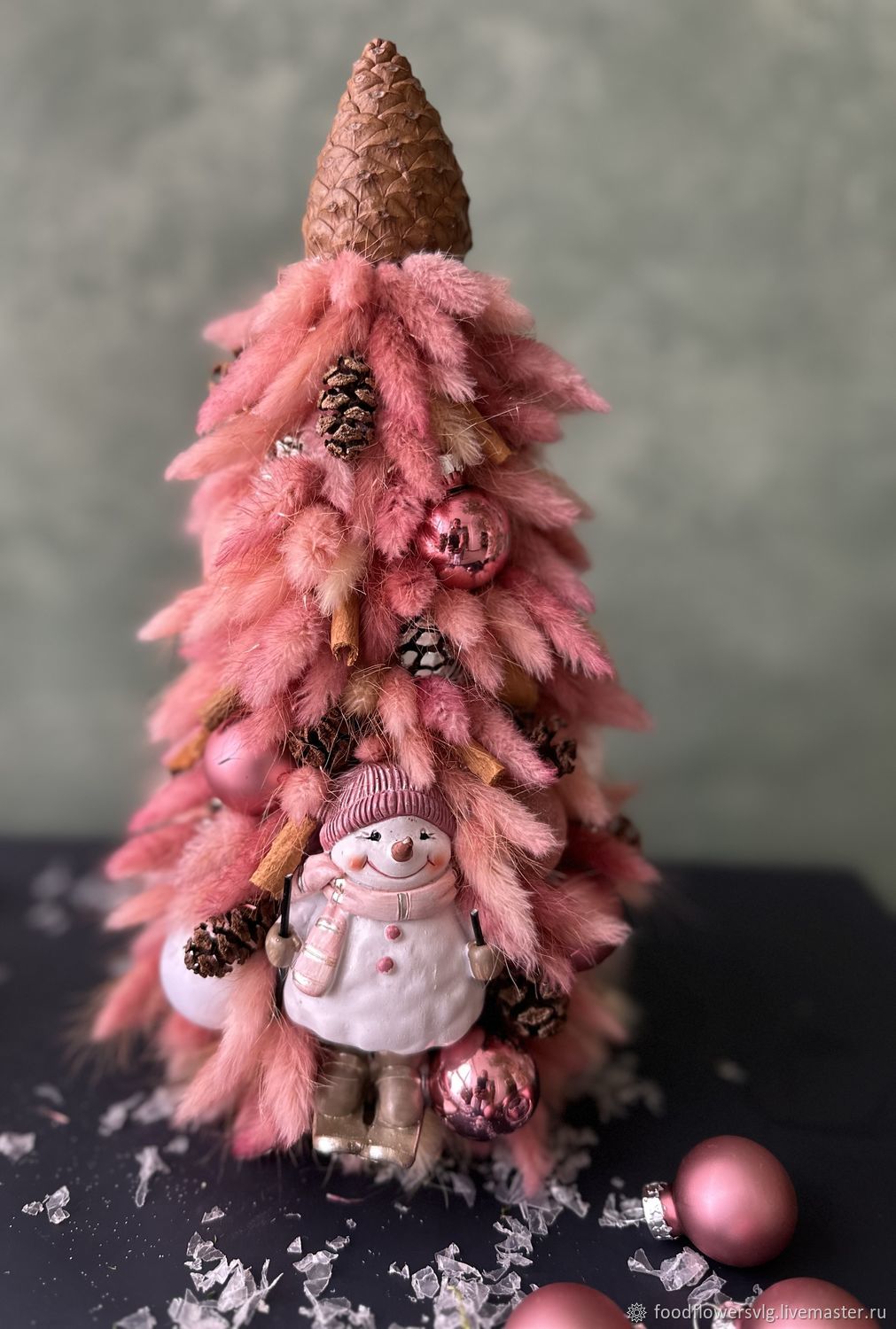 Игрушки: Новогодняя елка из лагуруса в интернет-магазине Ярмарка ...