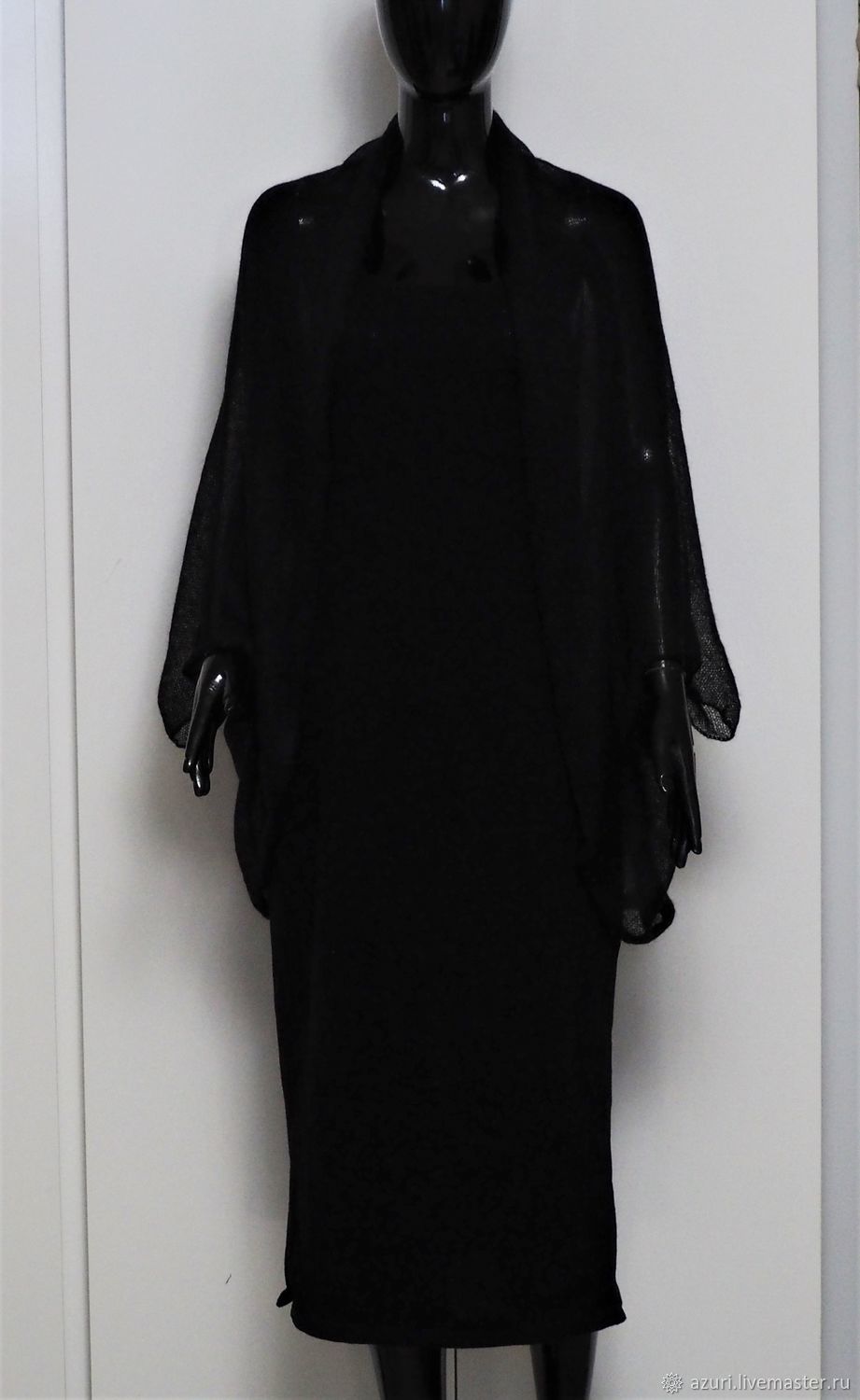 Платья: платье-майка из мериноса черное платье вязаное женское – купить ...