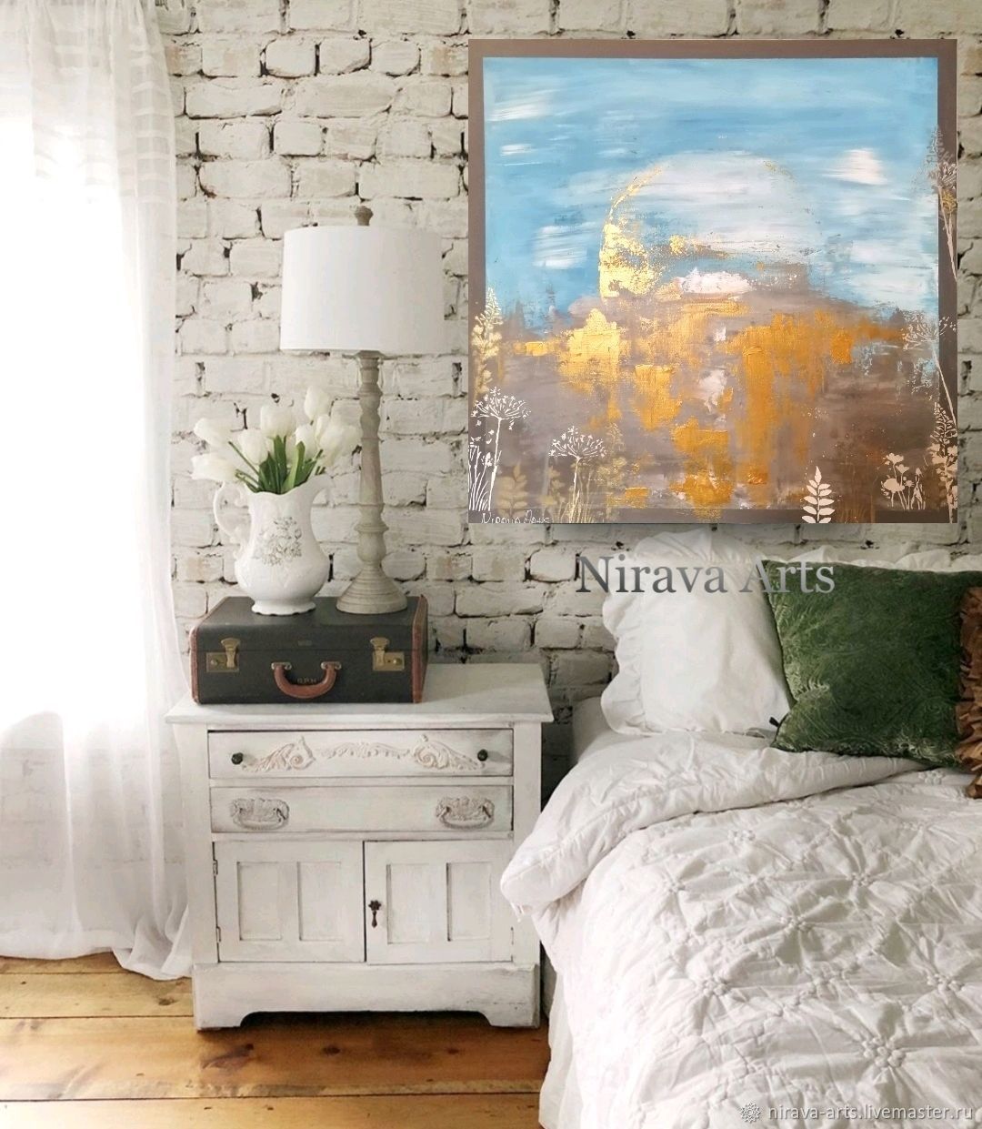 Картина интерьерная с луной «Лунные травы» в интернет-магазине Ярмарка ...