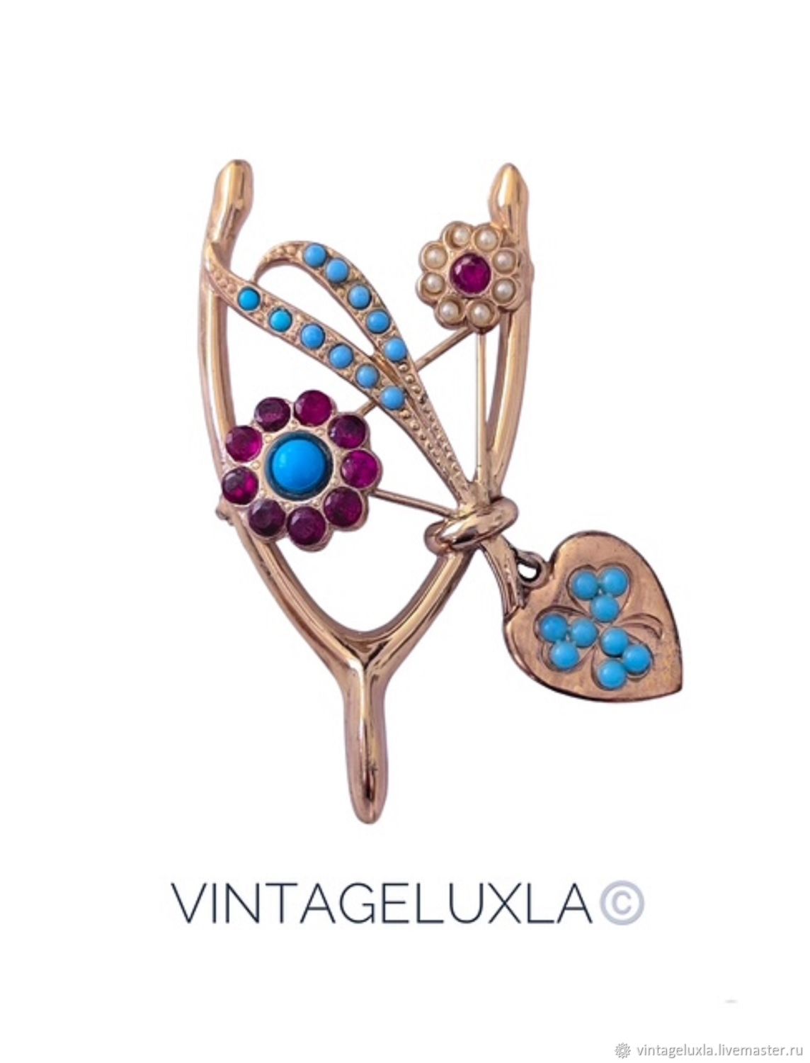 Винтаж: Антикварная брошь «Wishbone/Косточка Желания» от CORO купить в ...