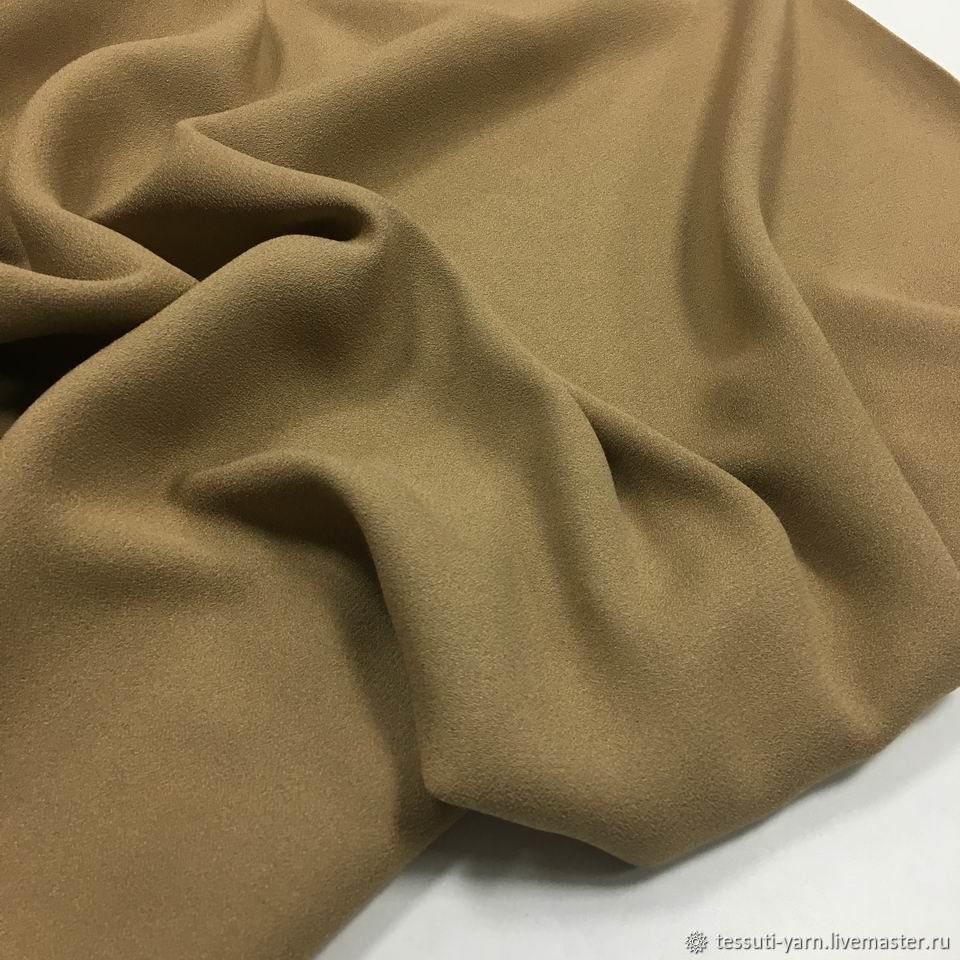 40% Итальянская ткань Креп плательный вискозный бежевый арт. 01-3119 ...