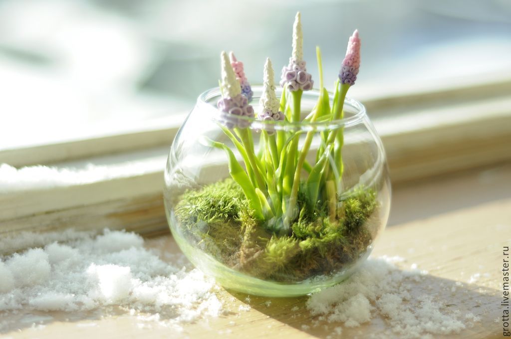 Мускари в колбе в интернет-магазине Ярмарка Мастеров по цене 1154.33 ...