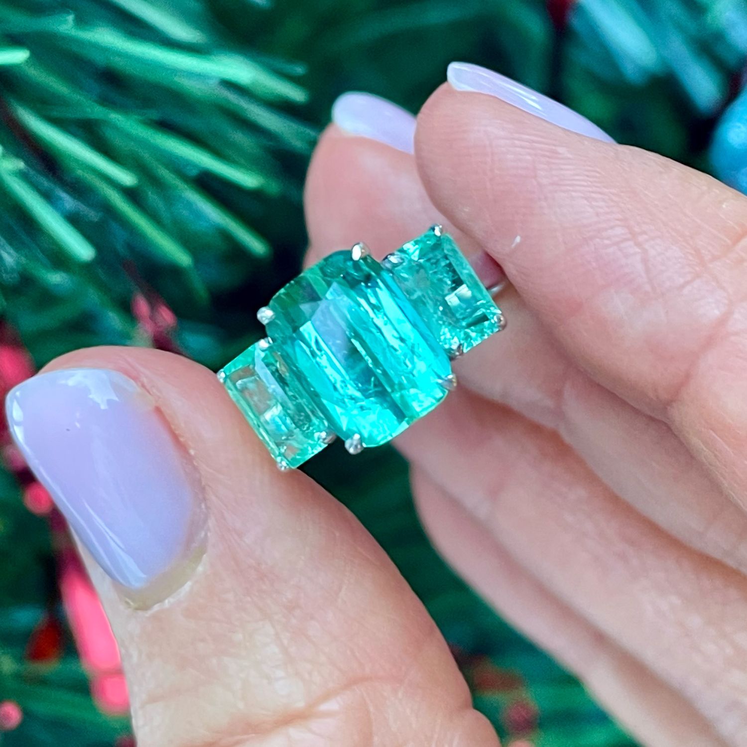 Продано. Кольцо с изумрудным турмалином 3.55 ct. Ур. изумруд 1.25 ct купить в интернет-магазине ...