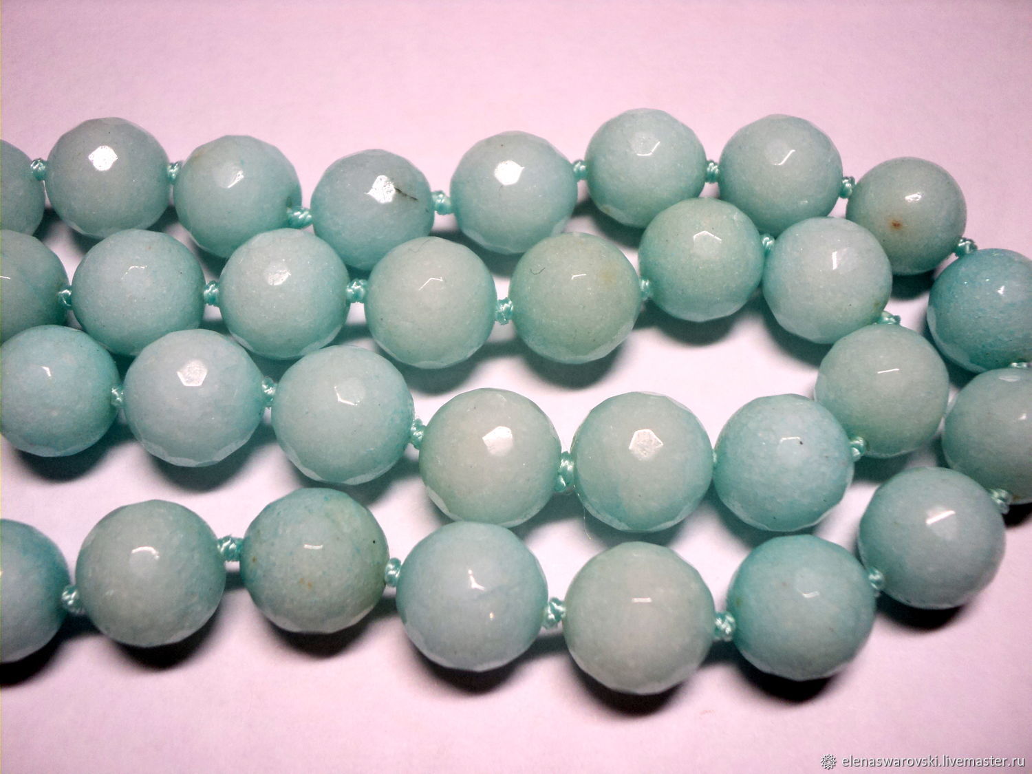Кварц голубой бусины 12 мм с огранкой купить в интернет-магазине ...