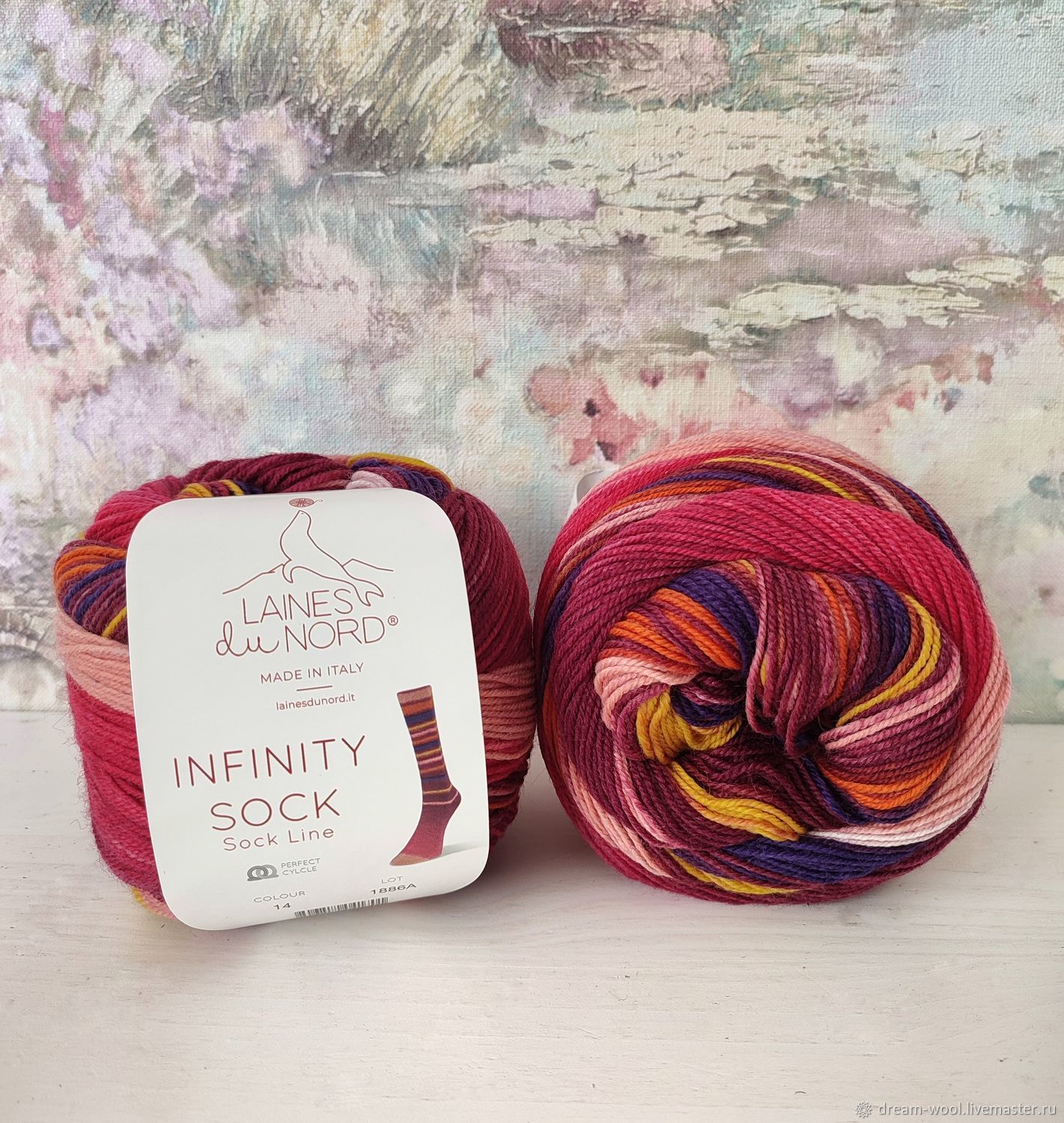 Пряжа: Infinity sock Laines du nord купить в интернет-магазине Ярмарка Мастеров по цене 810 ...