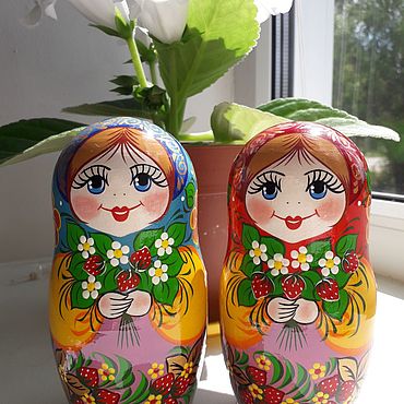 Матрешка "Платочки", 8ми местная – купить на Ярмарке Мастеров – IFXJVRU ...