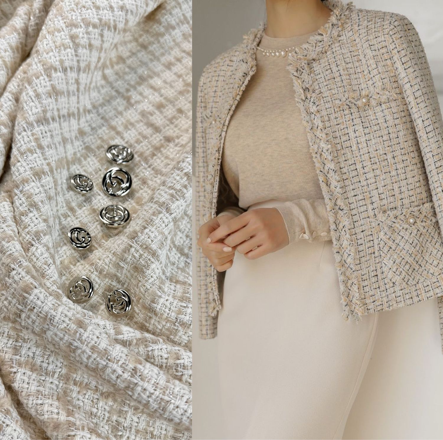 Твид в стиле Шанель купить в интернет-магазине Ярмарка Мастеров по цене ...