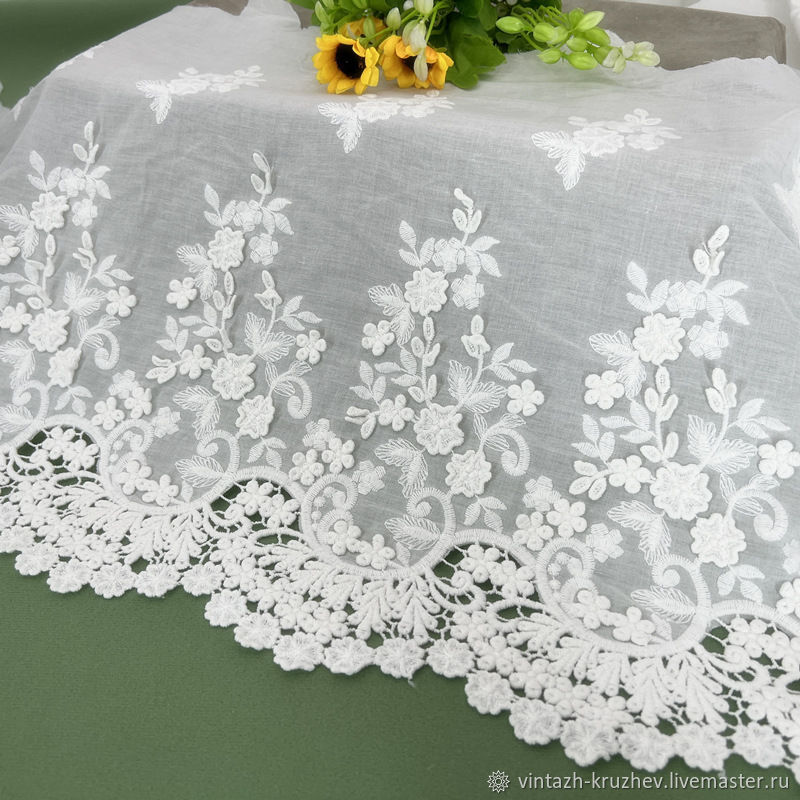 Кружевное шитье на батисте, хлопок 100 %. Артикул1309 купить в интернет ...