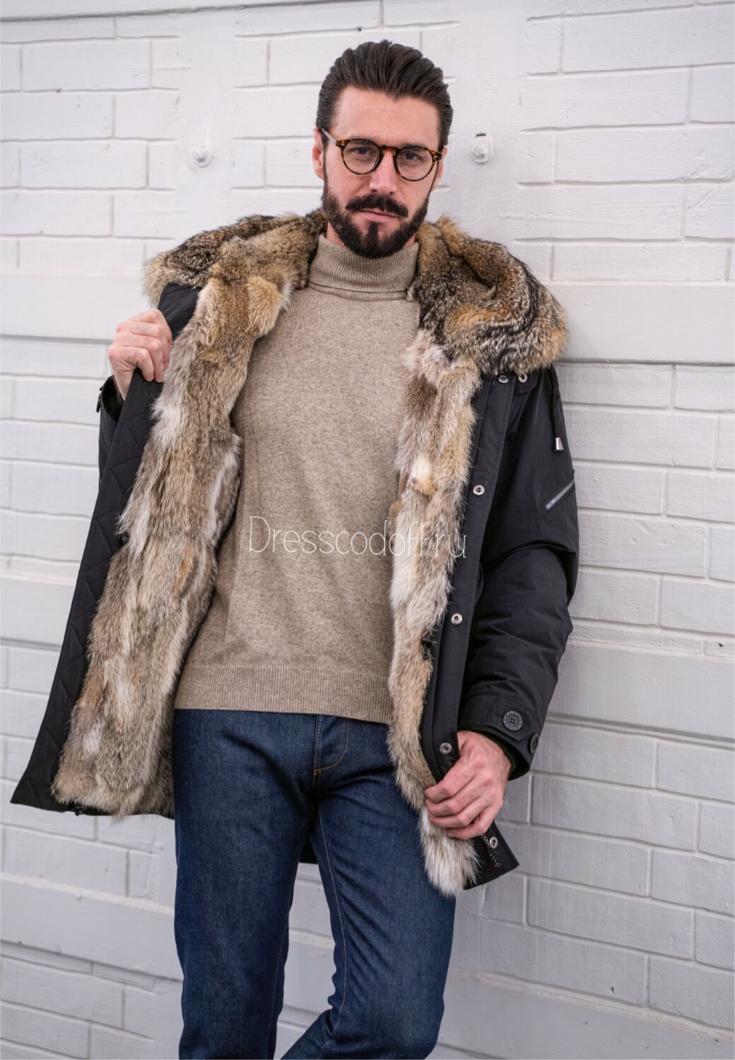 Мужская парка с натуральным мехом волка в интернет-магазине на Ярмарке ...