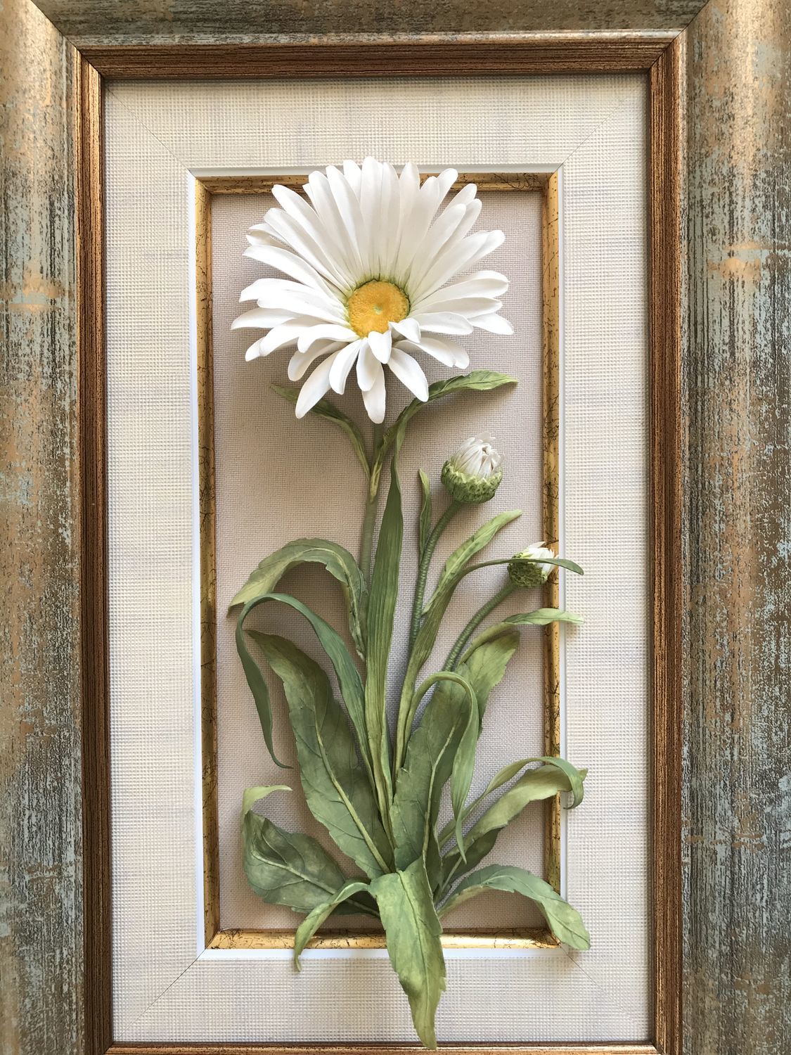 Ромашка из фаянса панно – заказать на Ярмарке Мастеров – LQUI0RU ...