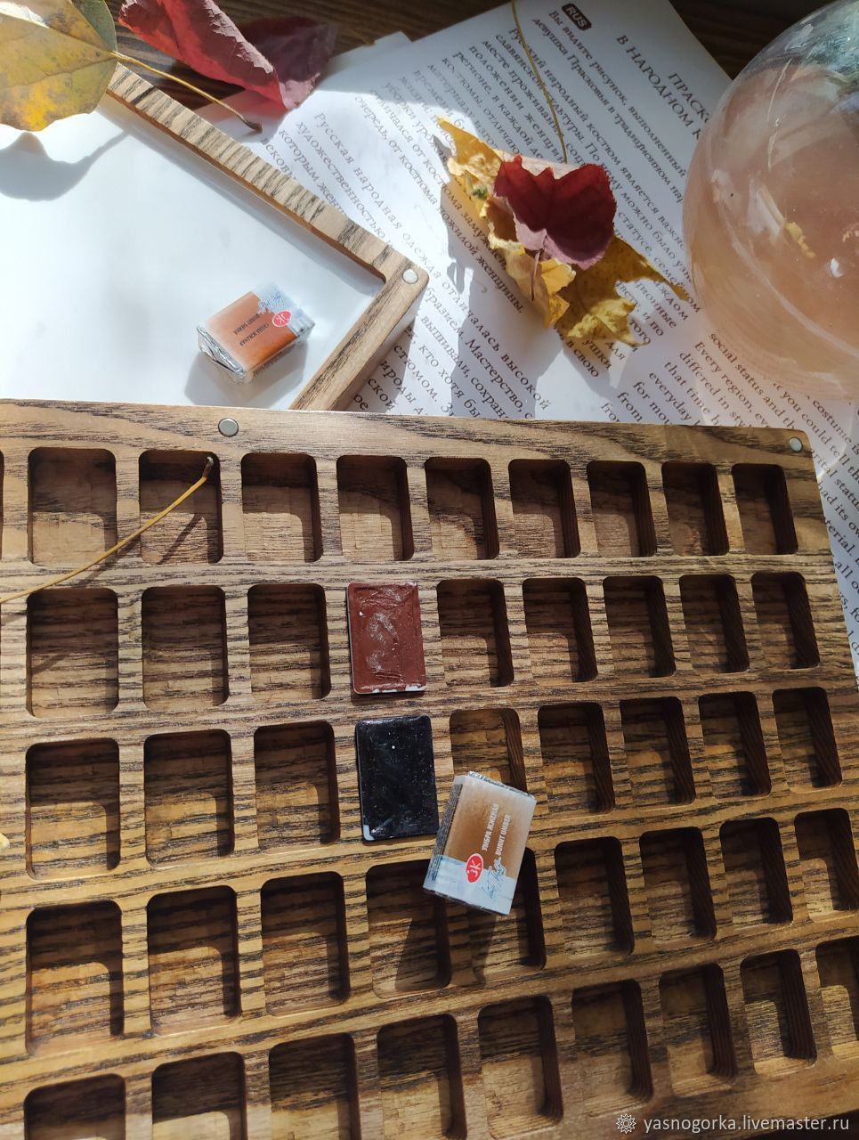 Деревянный пенал для акварели на 70 кювет в интернет-магазине Ярмарка ...