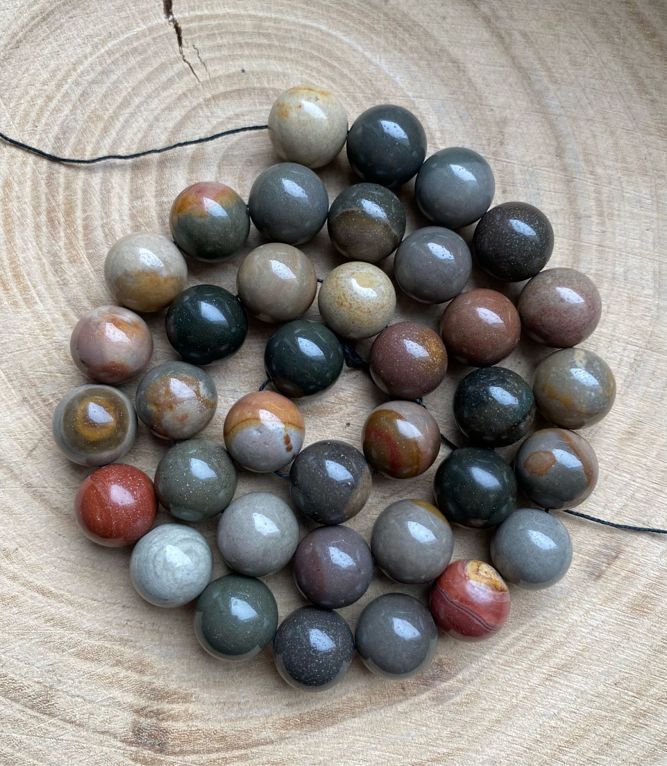 Яшма натуральная 10 мм купить в интернет-магазине Ярмарка Мастеров по ...