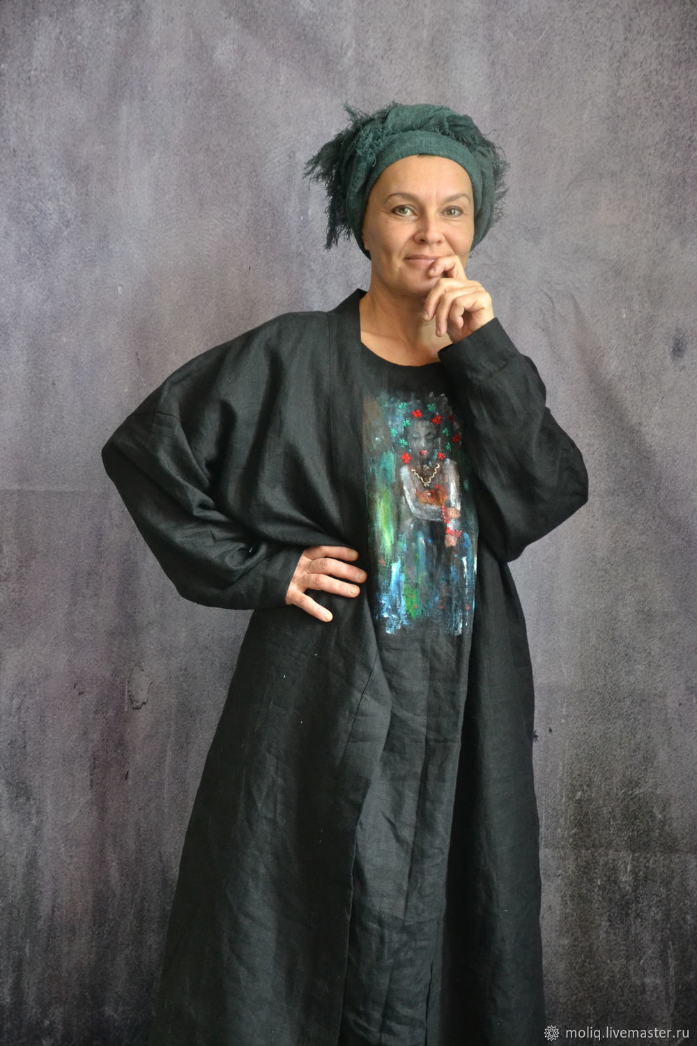 Коллекция Девушки.Льняной платье Лунная девушка купить в интернет ...