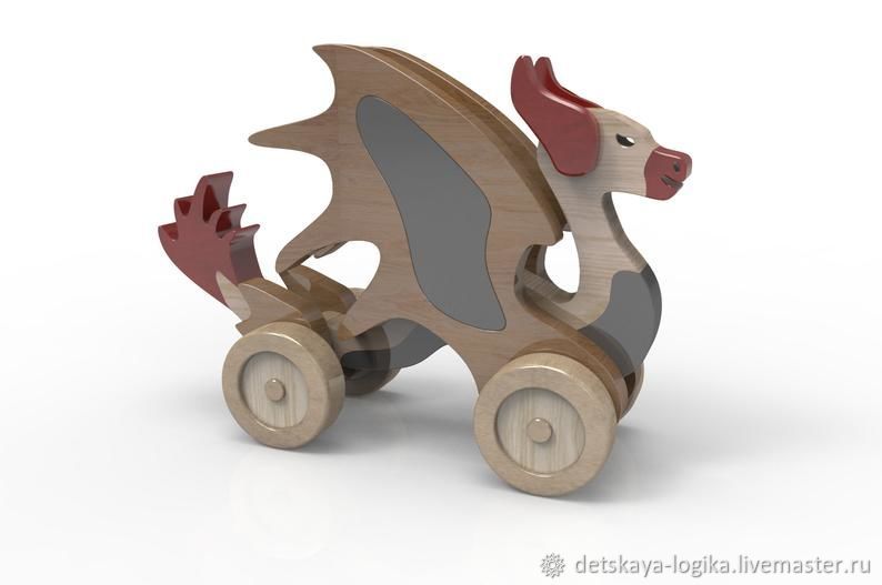 Деревянная машинка Дракон Арт. ДЛ-699 – заказать на Ярмарке Мастеров ...