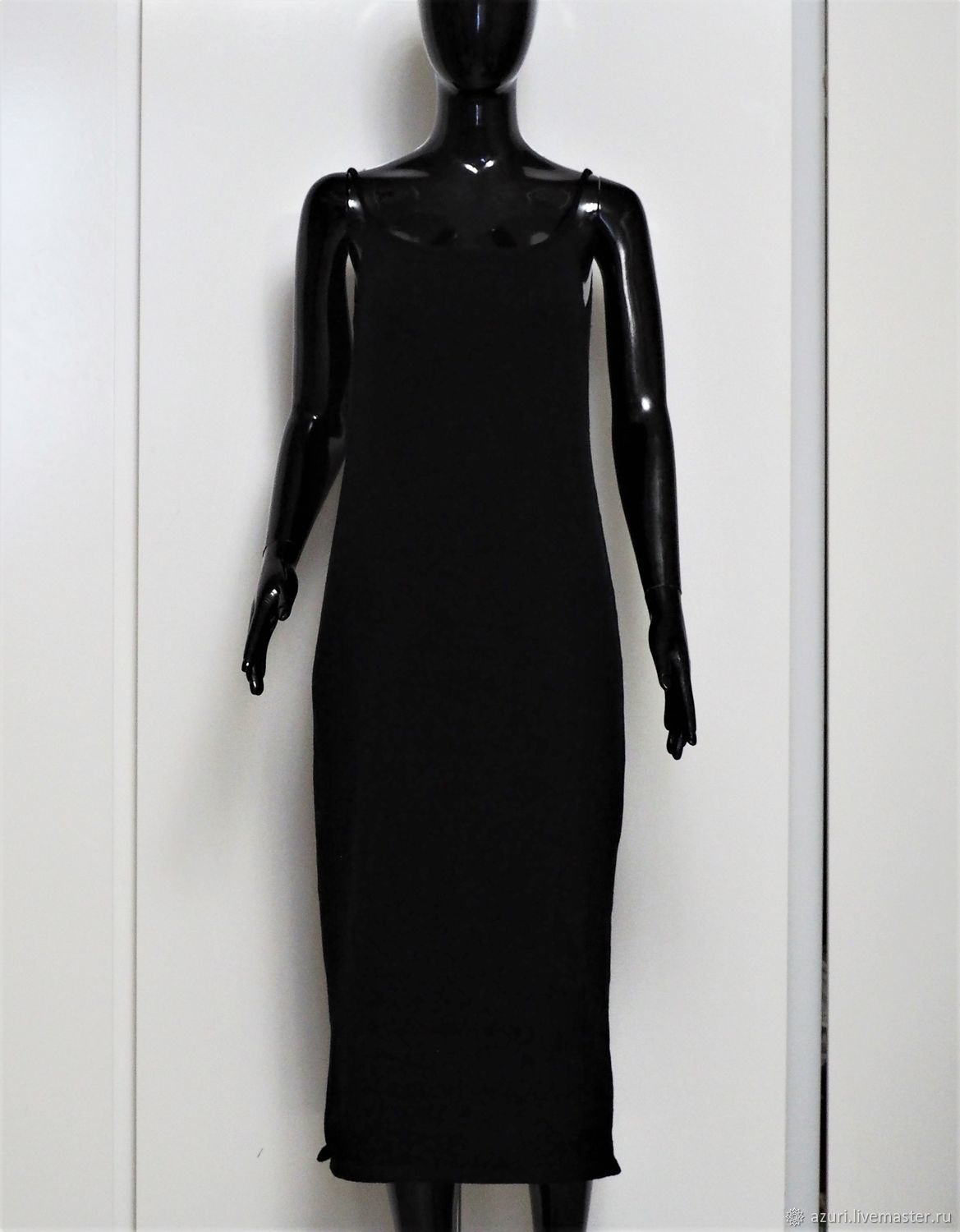 Платья: платье-майка из мериноса черное платье вязаное женское – купить ...