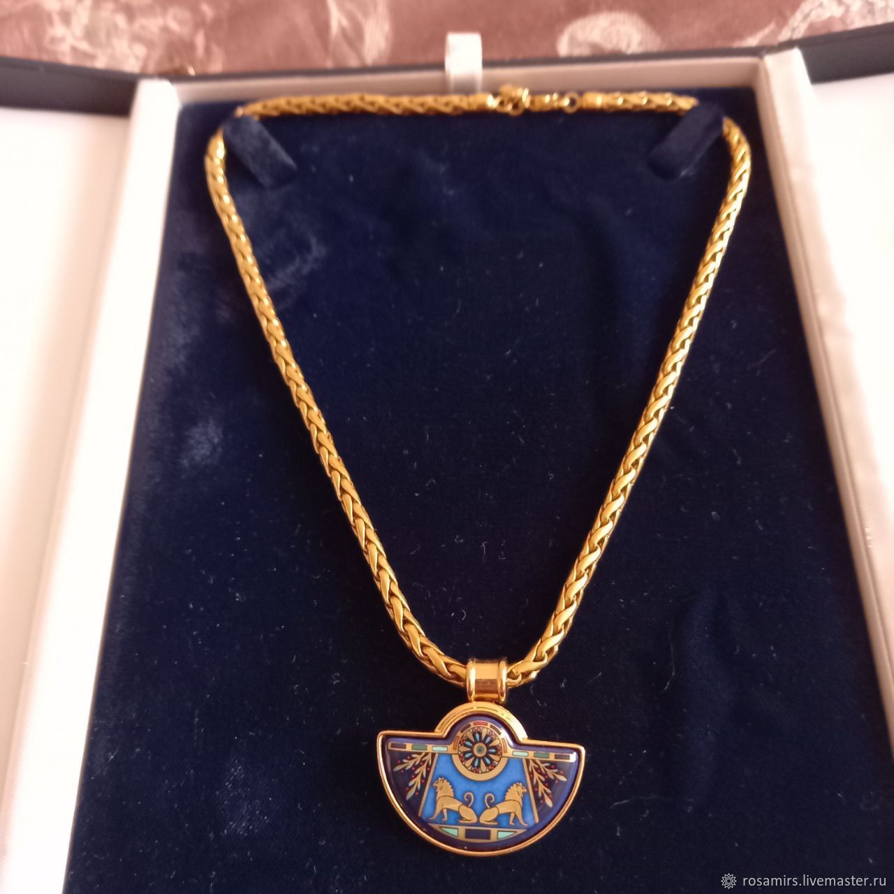 Подвеска: Цепь с кулоном ,покрытие золото 24К в интернет-магазине на Ярмарке Мастеров | Подвеска ...
