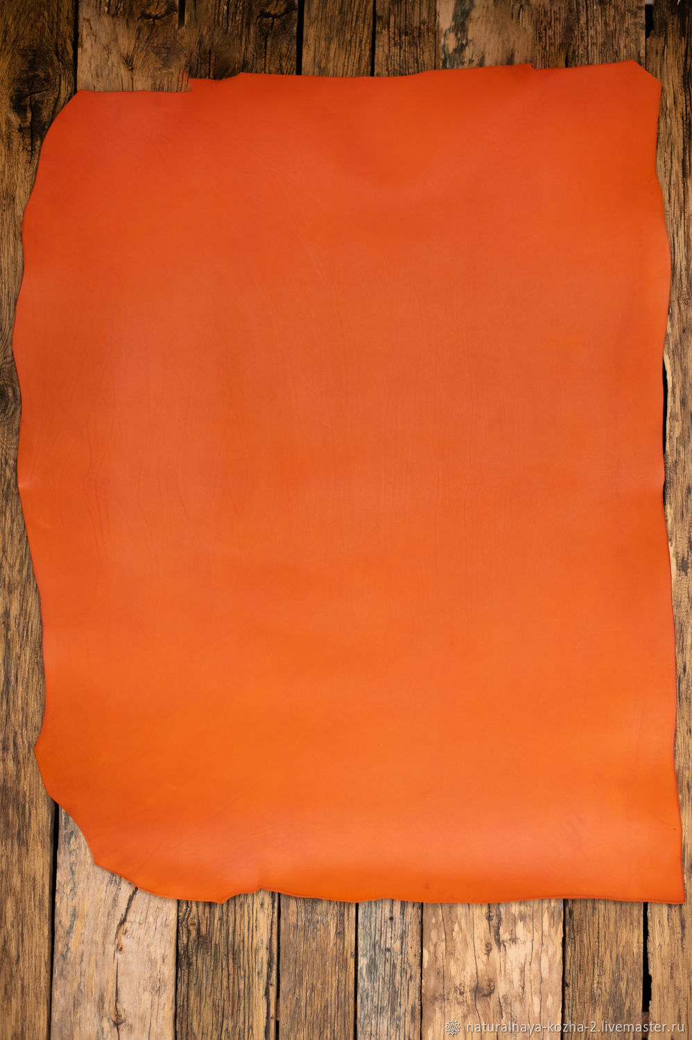 Натуральная кожа Буттеро #12 - orange / итальянская кожа buttero в ...