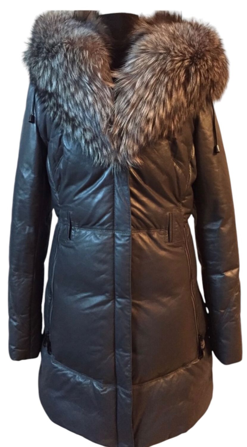 Винтаж: пуховое пальто DANG MING. Натуральная кожа. Пуховик. Оригинал купить в интернет-магазине ...