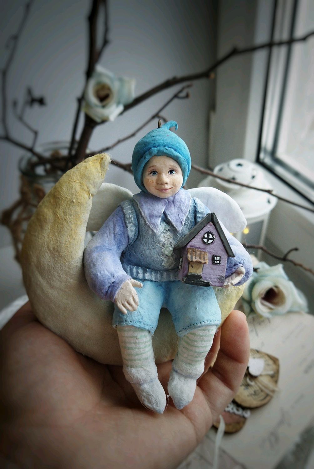 Ватная игрушка "Ангел тепла и уюта" – купить онлайн на Ярмарке Мастеров ...