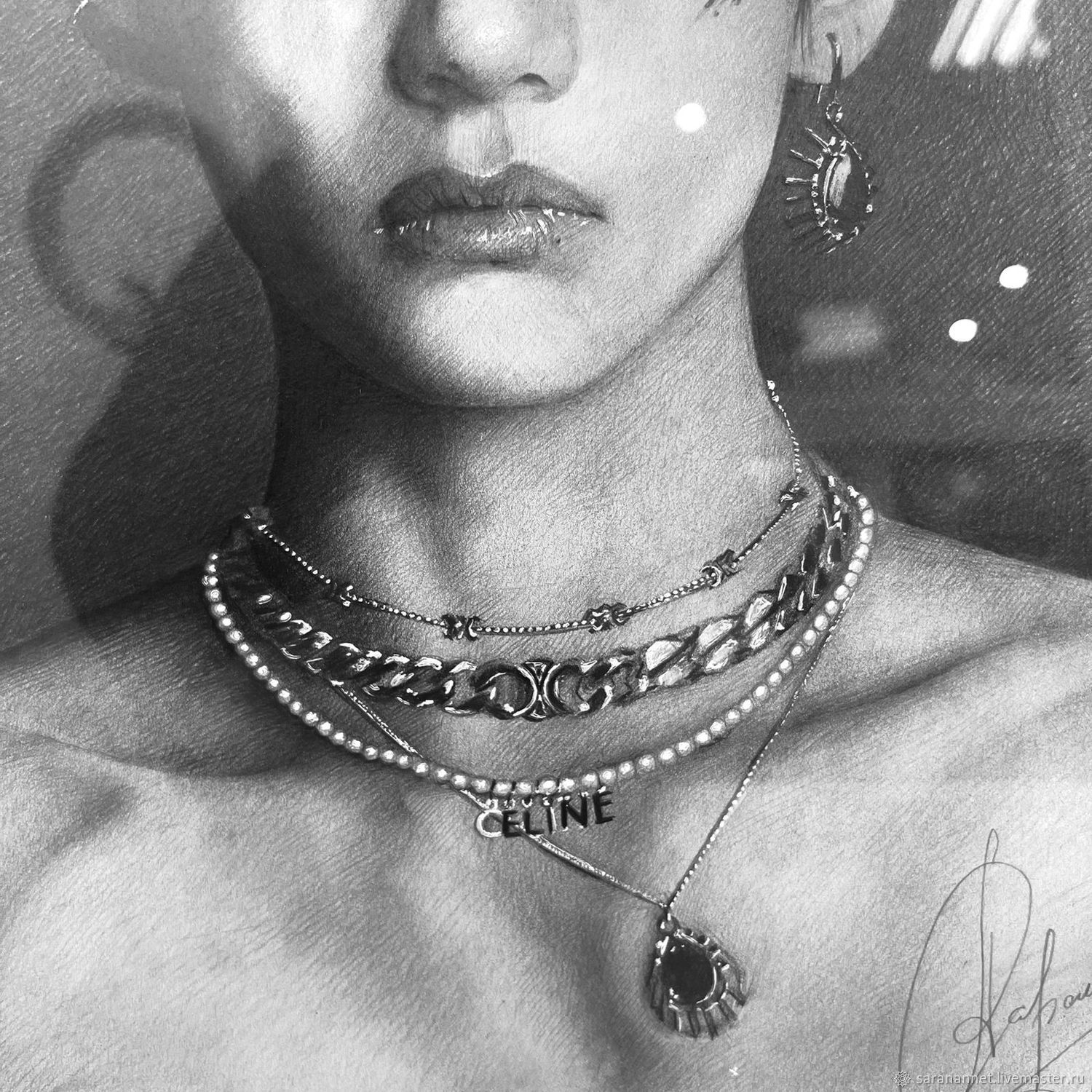 Картины: Портрет Тэхена с фотосессии от CELINE в интернет-магазине ...