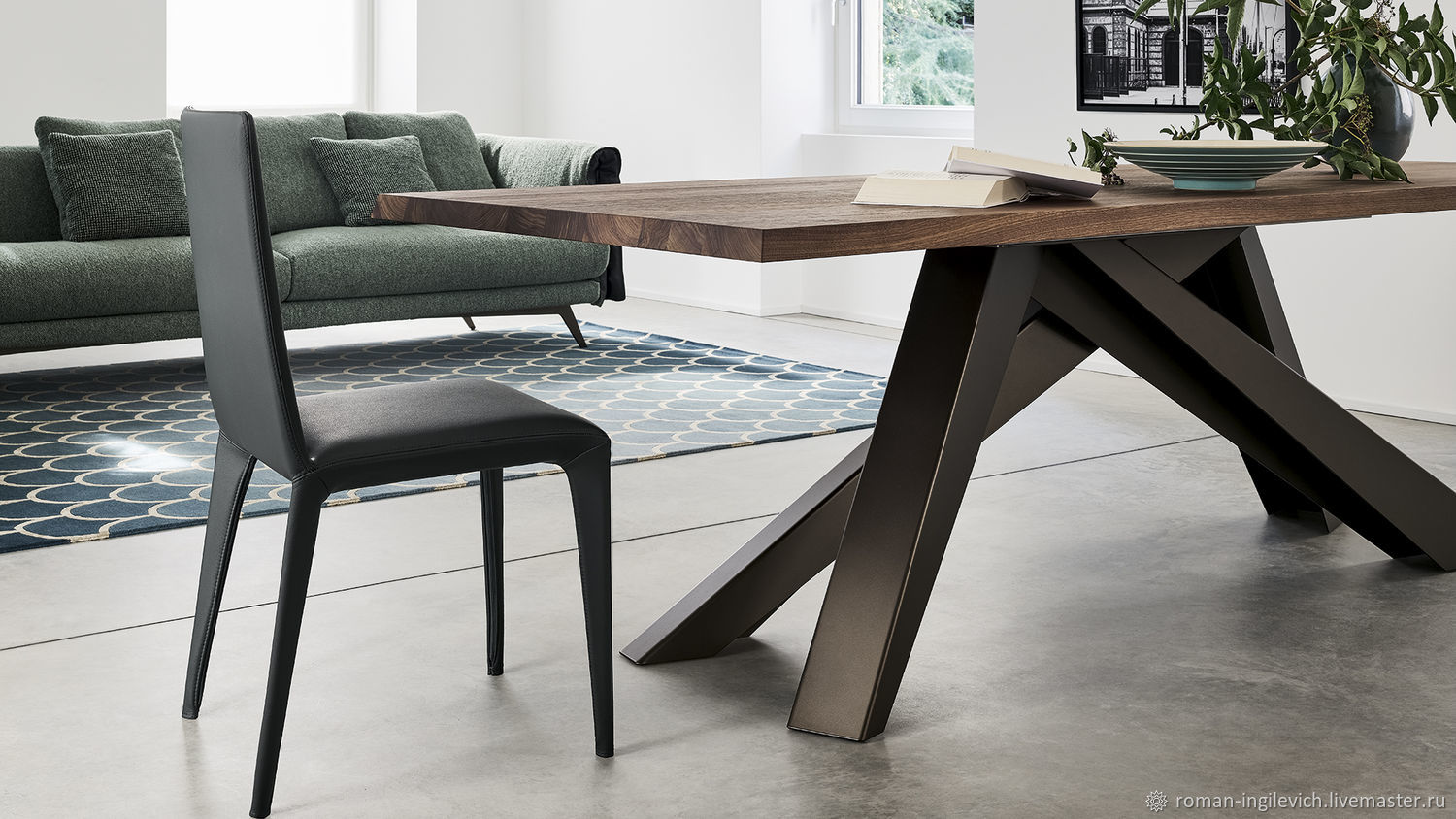 Дизайнерский стол из дерева, аналог итальянского Bonaldo Big Table ...