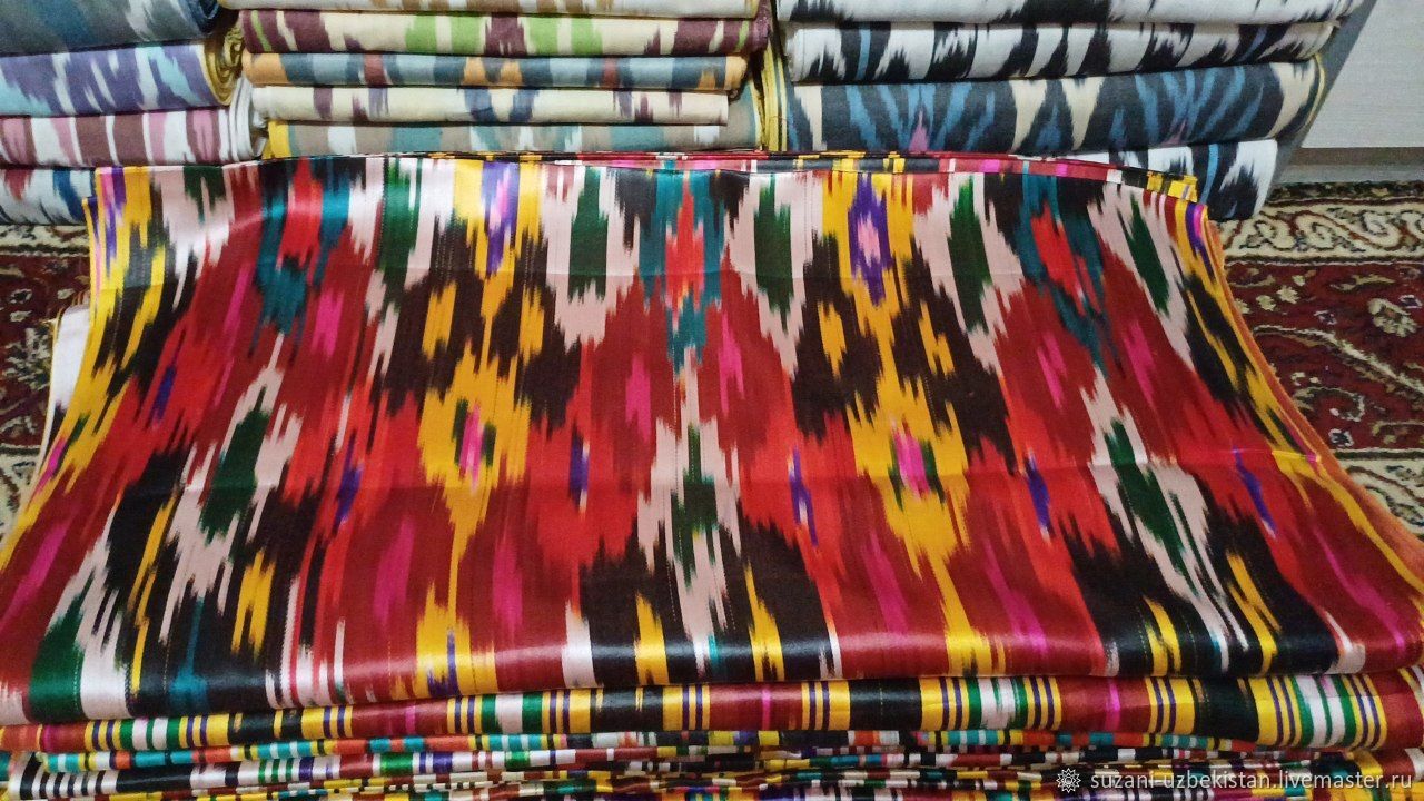 Винтаж: Хан атлас 5 м ,натуральный 100% шелк ручной работы купить в ...