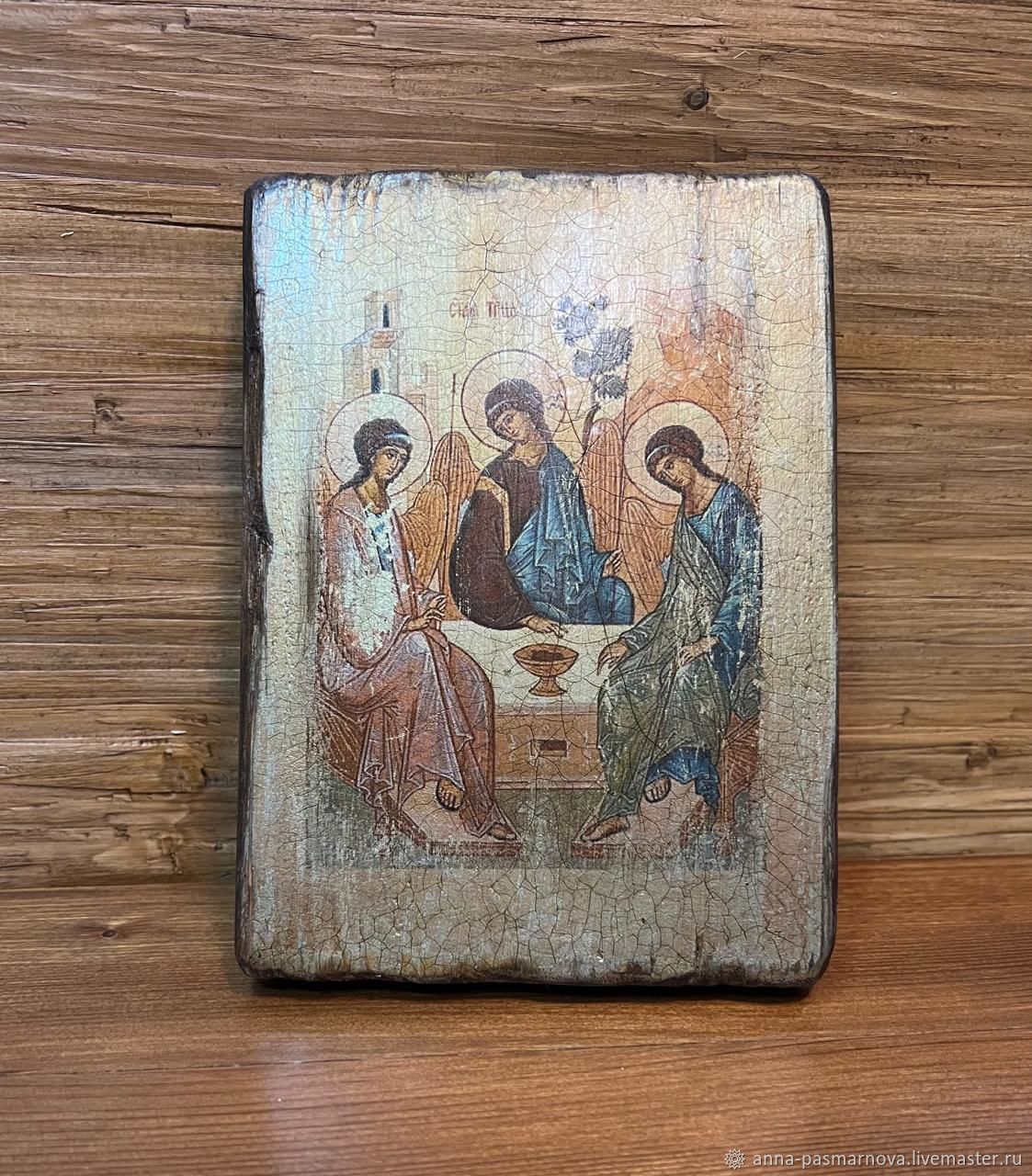 Святая Троица, Андрей Рублев, XV в, икона на доске на заказ в интернет ...