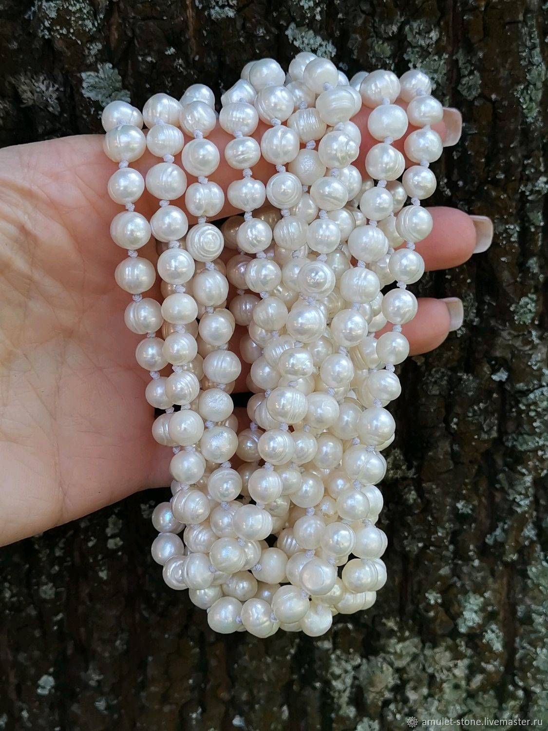 Бусы: жемчуг Барышня, 120 см, натуральные камни купить в интернет ...