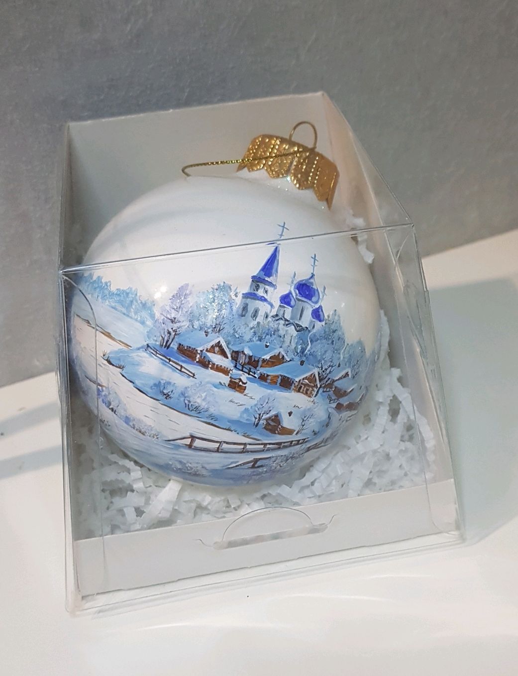 Стеклянный новогодний шарик в интернет-магазине на Ярмарке Мастеров ...