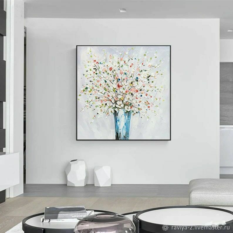 Картина маслом для души Нежные цветы в интерьер Масляная живопись в интернет-магазине Ярмарка ...