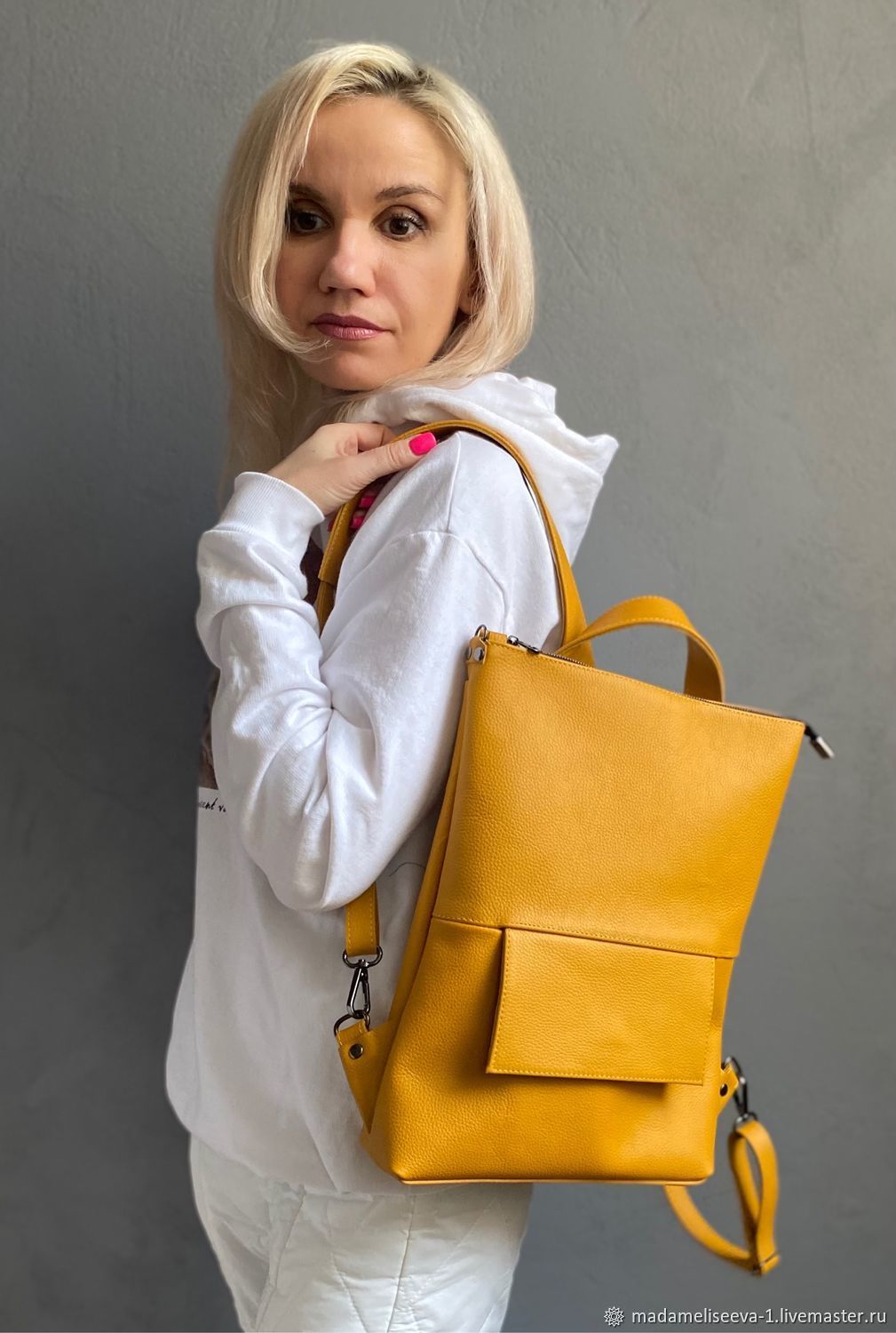 Toledo. Кожаный рюкзак. Желтый в интернет-магазине Ярмарка Мастеров по ...