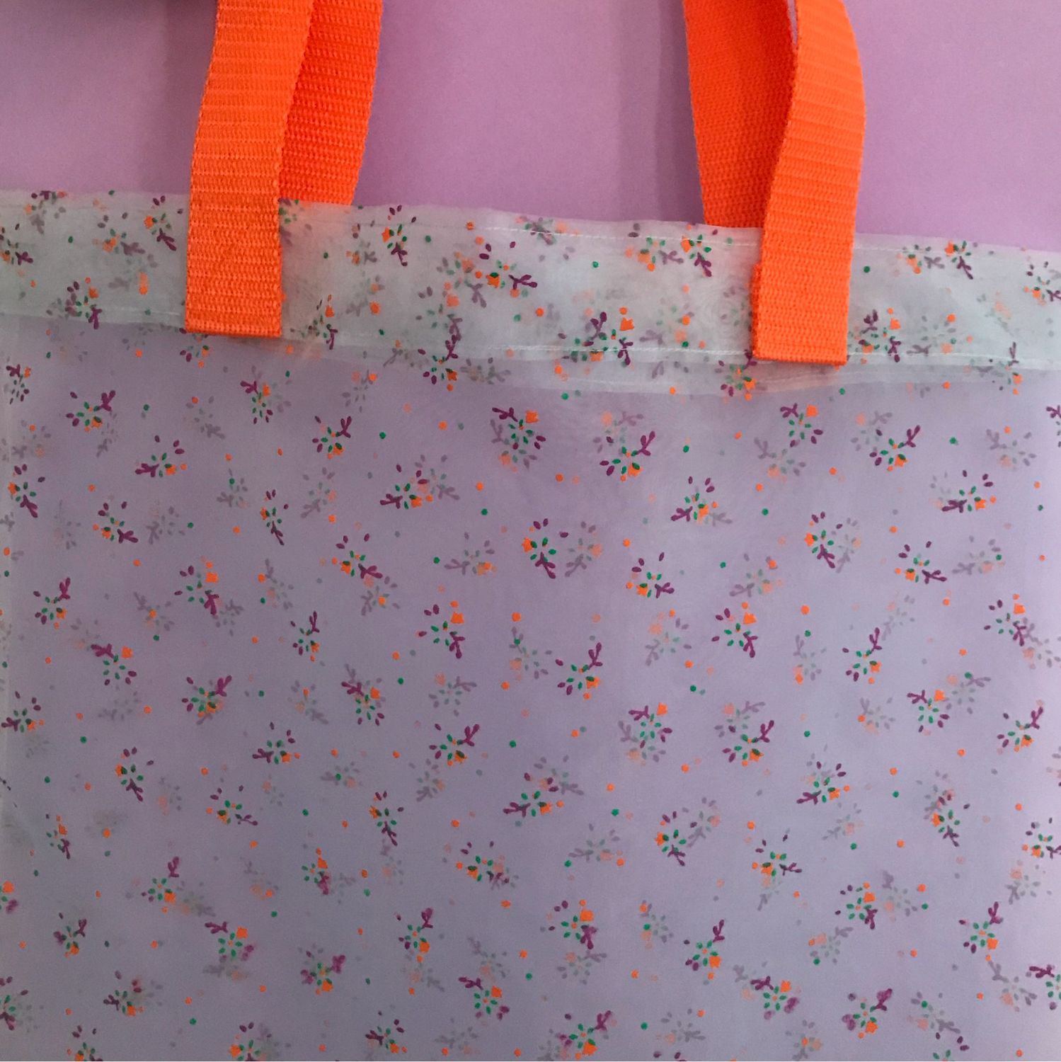 Шоппер из органзы в цветочек в интернет-магазине на Ярмарке Мастеров ...