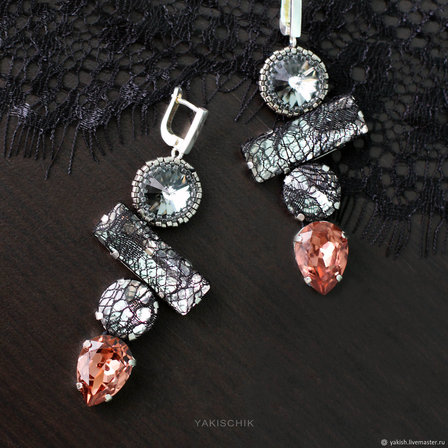 Серьги "En Biseau" blush rose – заказать на Ярмарке Мастеров – 8SVDFRU ...