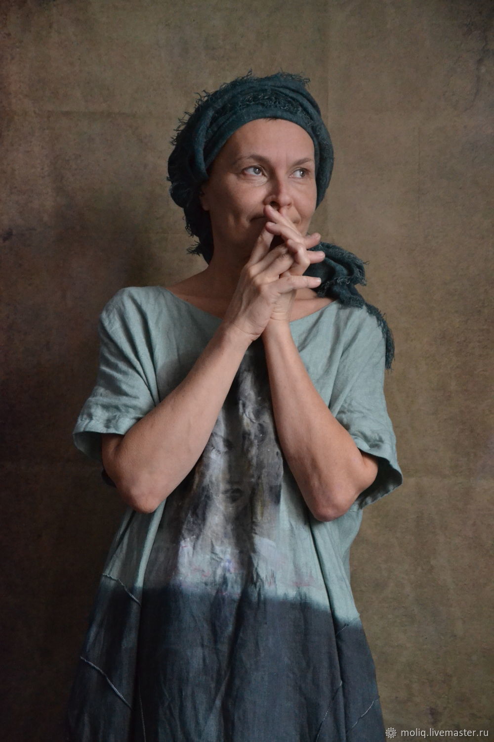 Коллекция Девушки.Льняной платье Лесная – купить на Ярмарке Мастеров ...