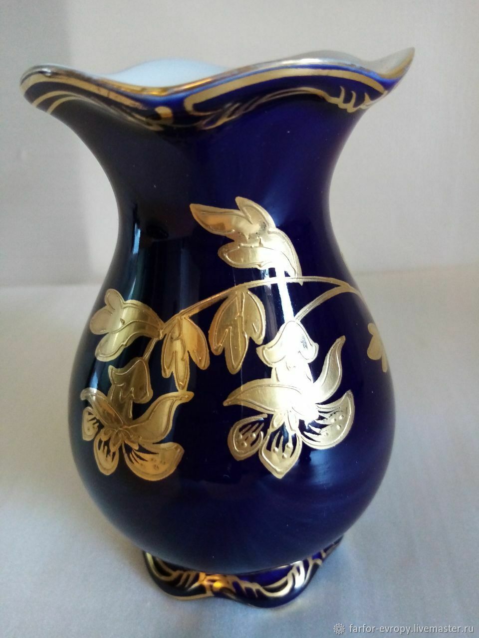 Винтаж: Jlmenau Ильменау Ваза кобальт золото. Германия купить в интернет-магазине Ярмарка ...