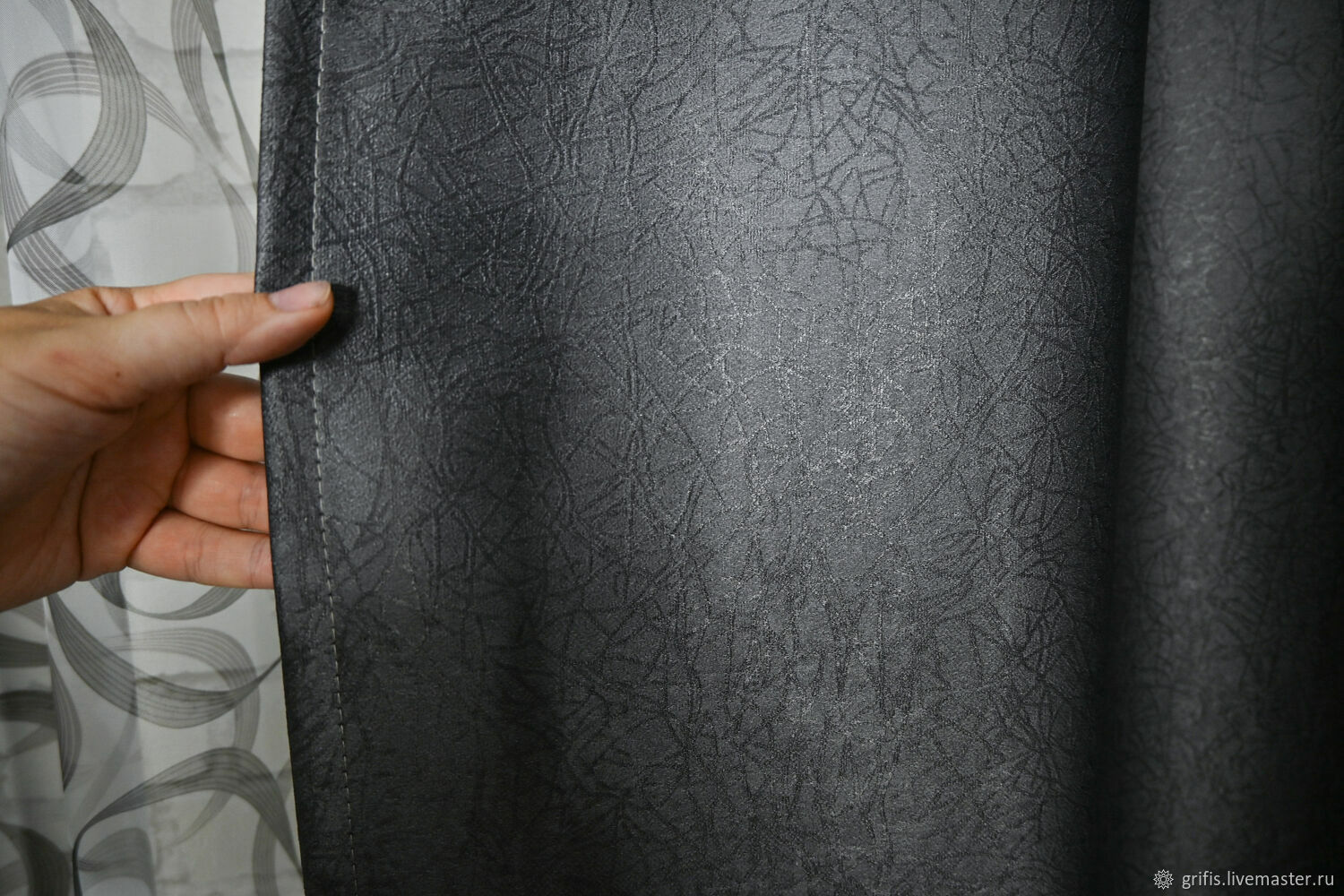 Шторы: блэкаут облако графитовые, 2*150*275см и другие купить в ...