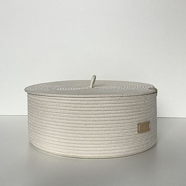 Разноцветная корзина с крышкой 22 см x 20 см купить в интернет-магазине ...