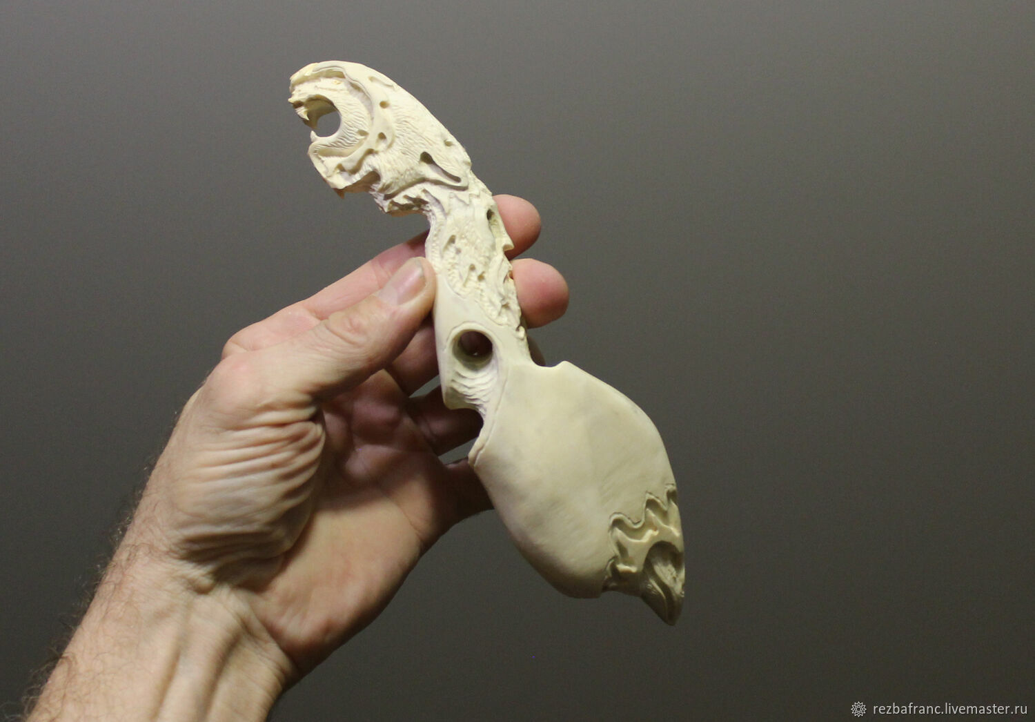 Ложка цацал - Волк и Ворон ( рог лося) н33 купить в интернет-магазине ...