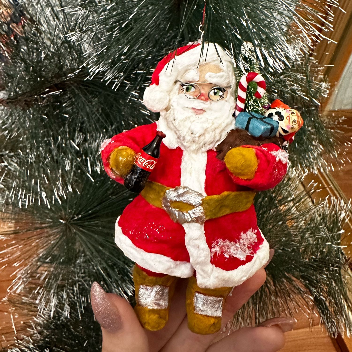 Ватная елочная игрушка Санта Клаус в интернет-магазине на Ярмарке ...
