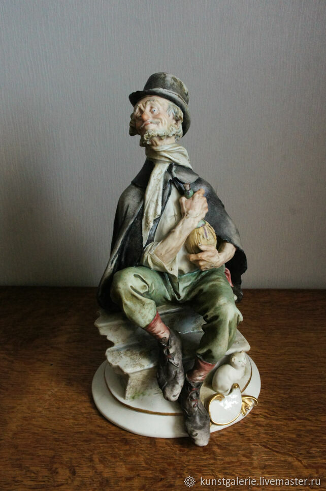 Винтаж: Мистер с бутылкой вина 1960 Giuseppe Cappe Capodimonte фарфор ...