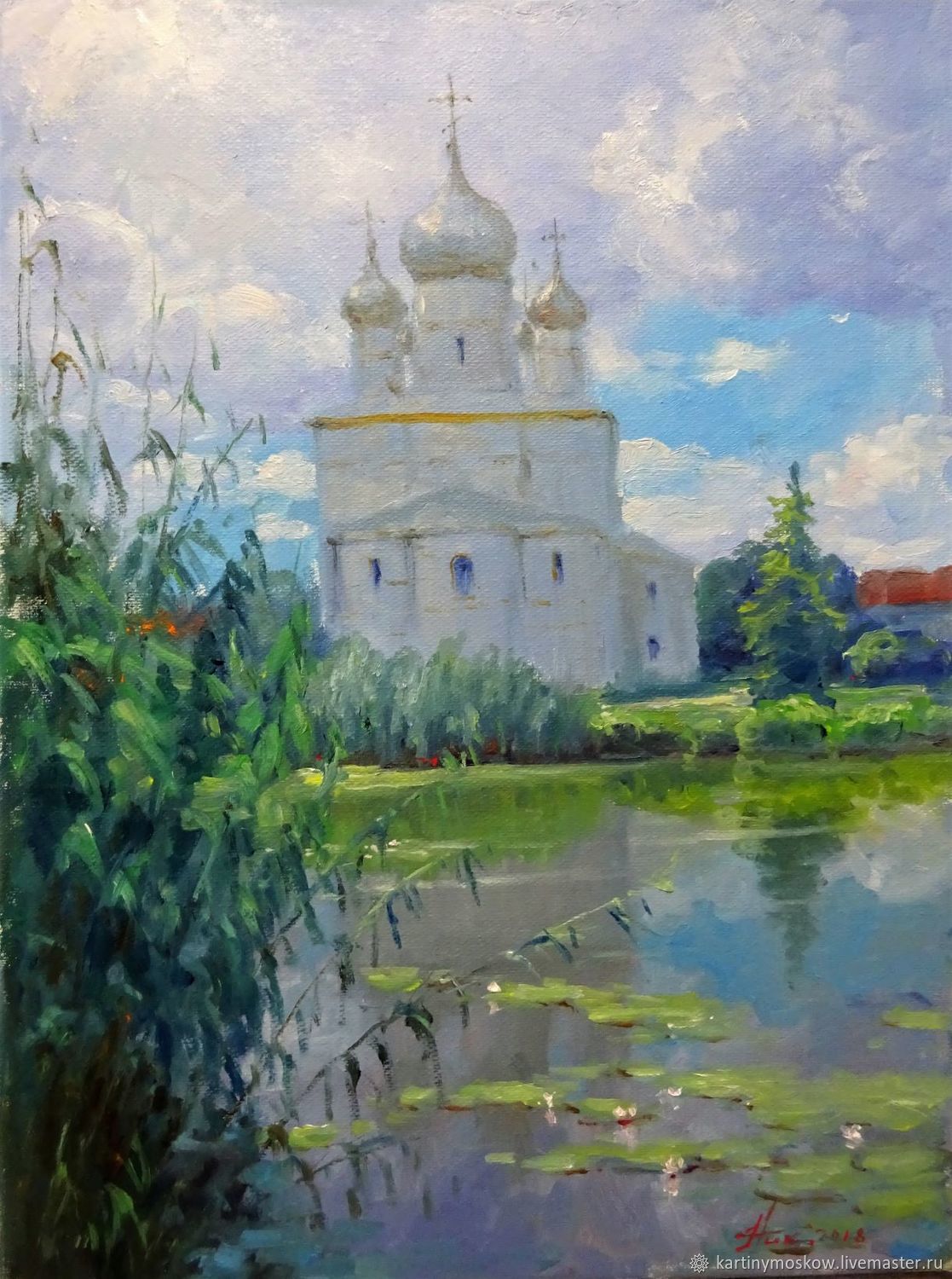 Картина маслом "Храм" – заказать на Ярмарке Мастеров – GNS2XRU ...