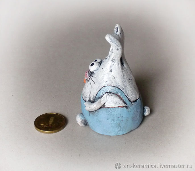 Фигурка кролик символ 2023 из полимерной глины подарок к нг 2023 купить на Ярмарке Мастеров