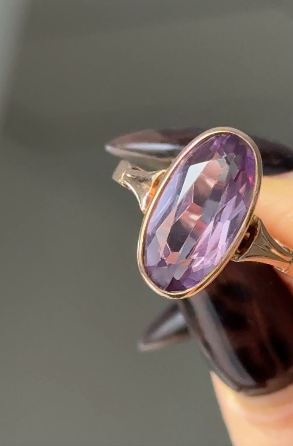 Винтаж: Советское золотое кольцо с александритом 18.5 СССР 583 купить в ...