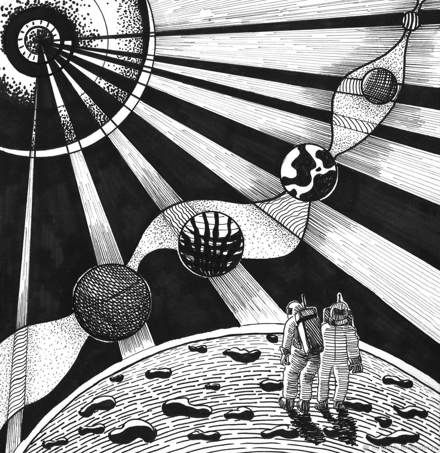 Парад планет (постер) в интернет-магазине Ярмарка Мастеров по цене 600 ...