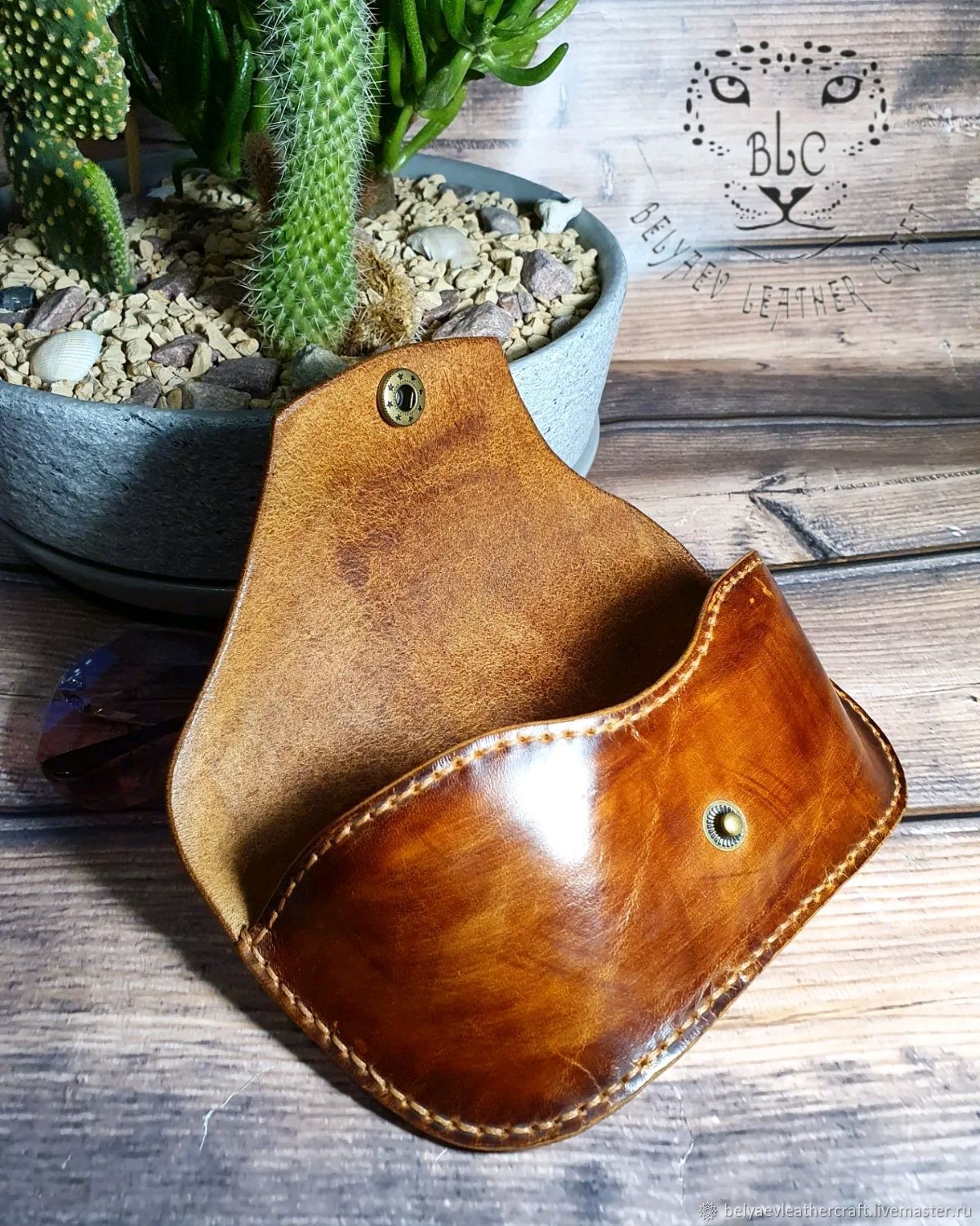 Кожаный очечник из натуральной кожи чехол для очков футляр под очки ...