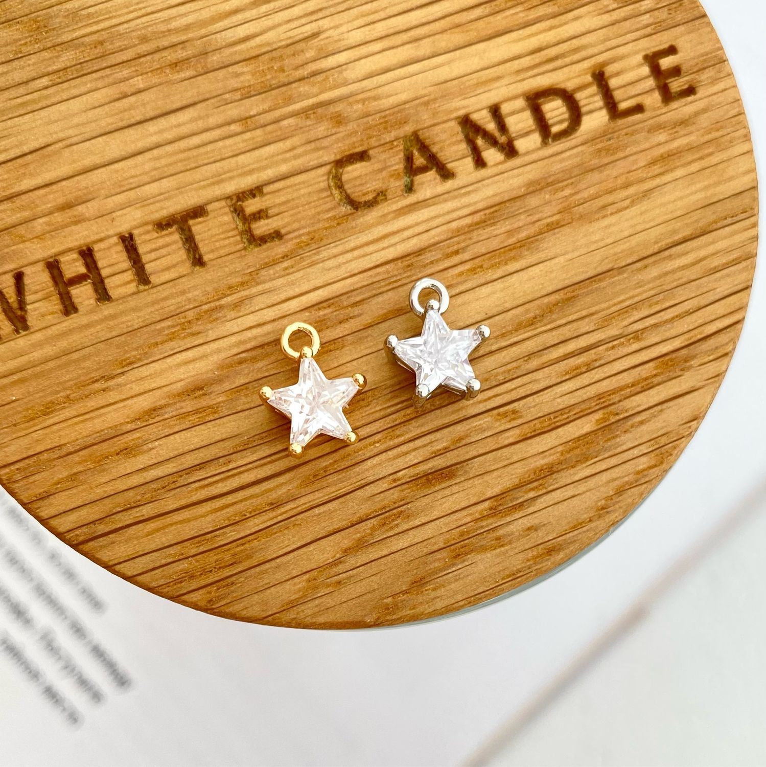 Подвеска Звезда с фианитом, 8 мм купить в интернет-магазине Ярмарка ...