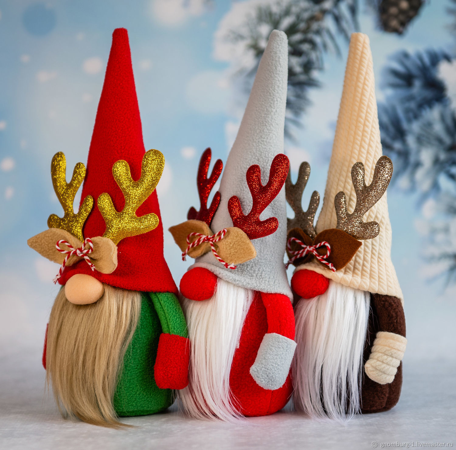Новогодний гном с оленьими рожками. Новогодние украшения в интернет ...